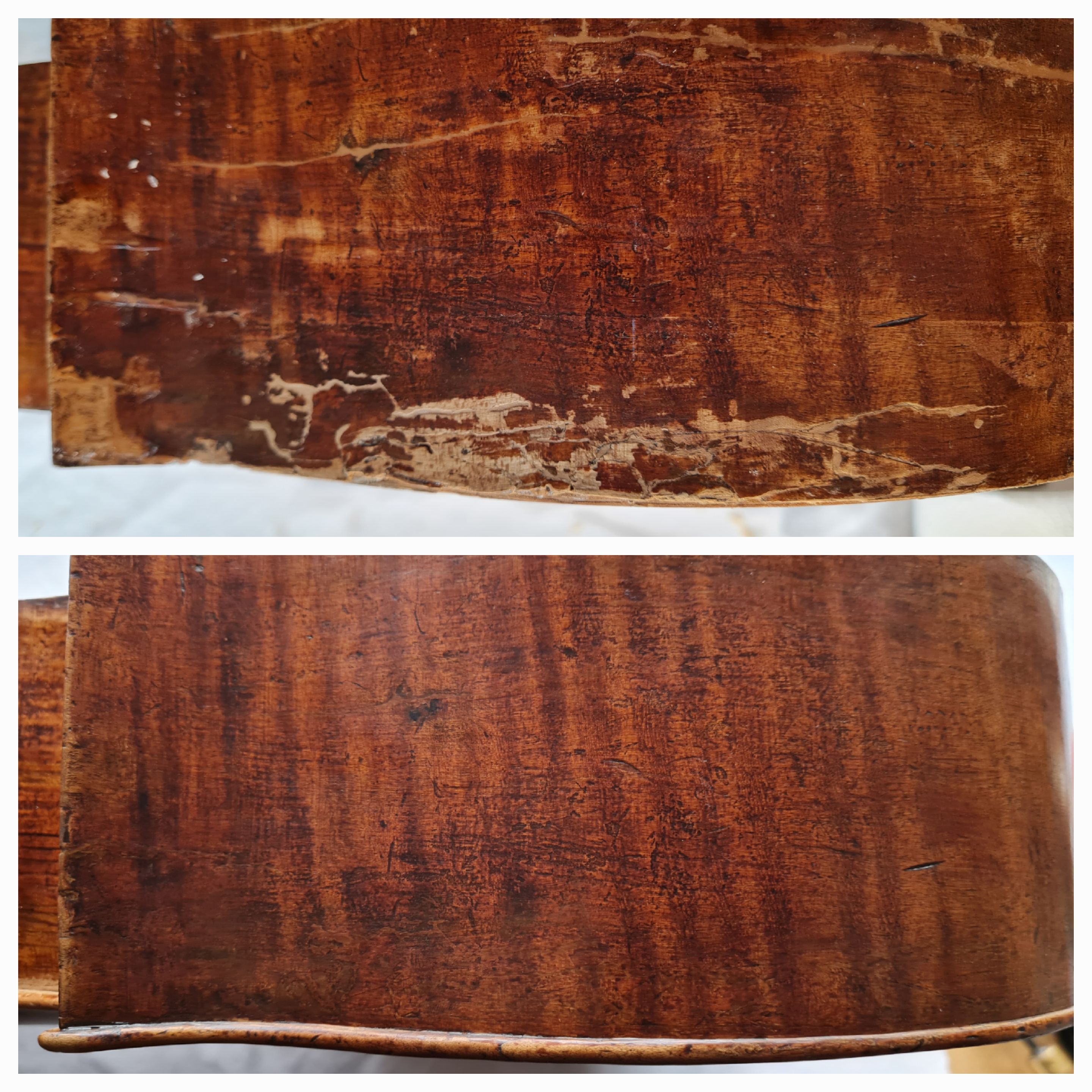 Wormeaten Cello Rib – Iris Carr Restorations